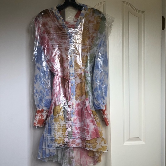 Zimmermann | Dresses | Zimmermann Postcard Lantern Mini Spliced Tonal ...